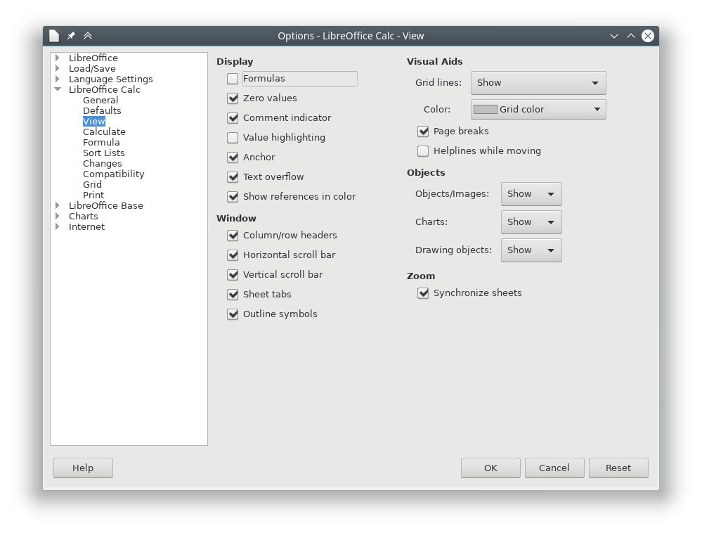 LibreOffice Calc Turn Page Breaks On And Off Incredigeek