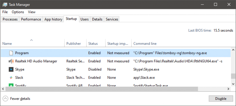 Unknown “Program” in Startup Programs – Windows 10 | Incredigeek