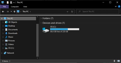 Fix White Bar on Windows Explorer in Dark Mode – Windows 10 | Incredigeek